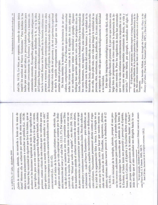 Gerardo A. Alfaro, La importancia de Jesús para la teología: “para que ...
