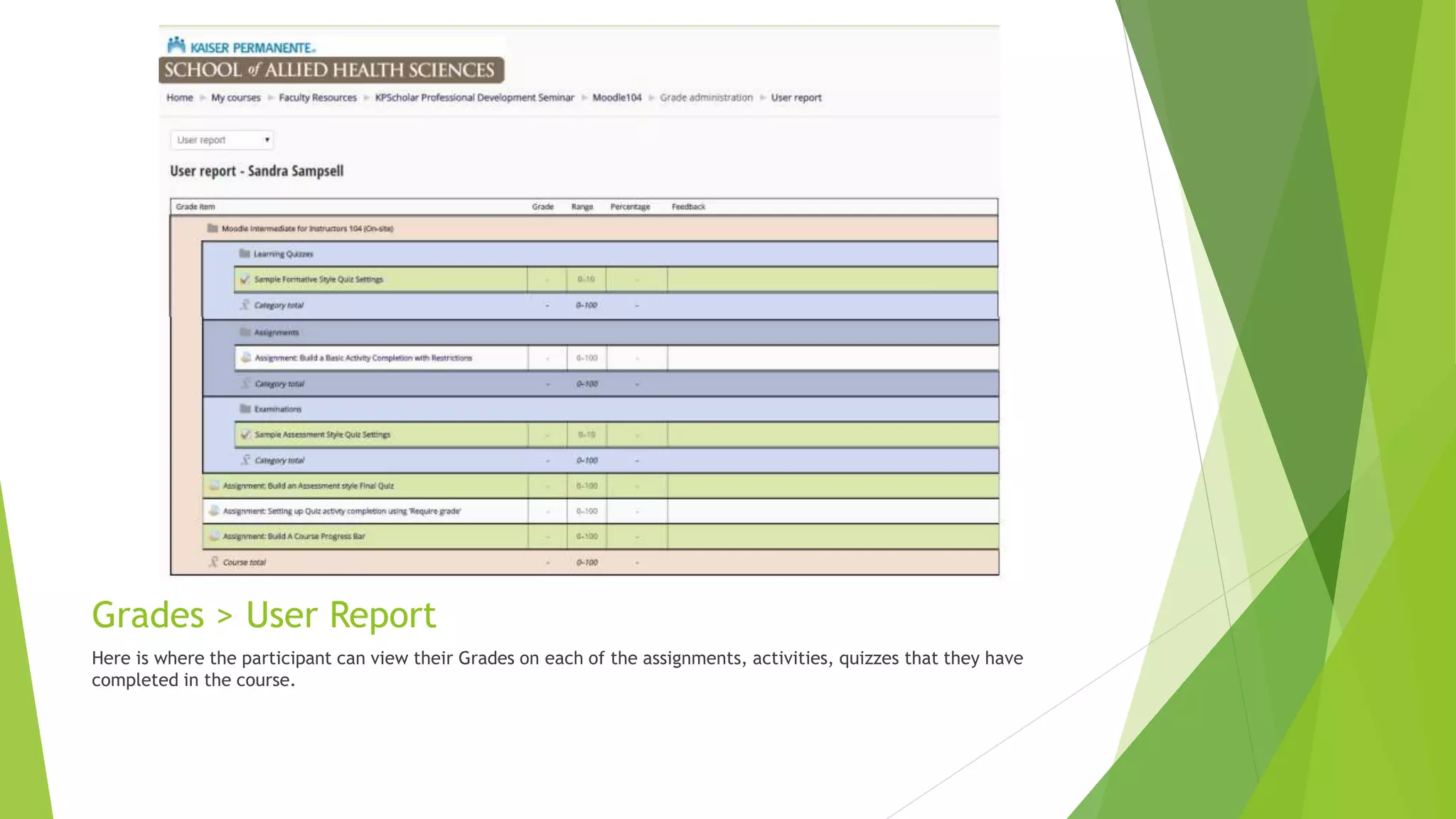 Kaiser participant orientation - grades | PPTX