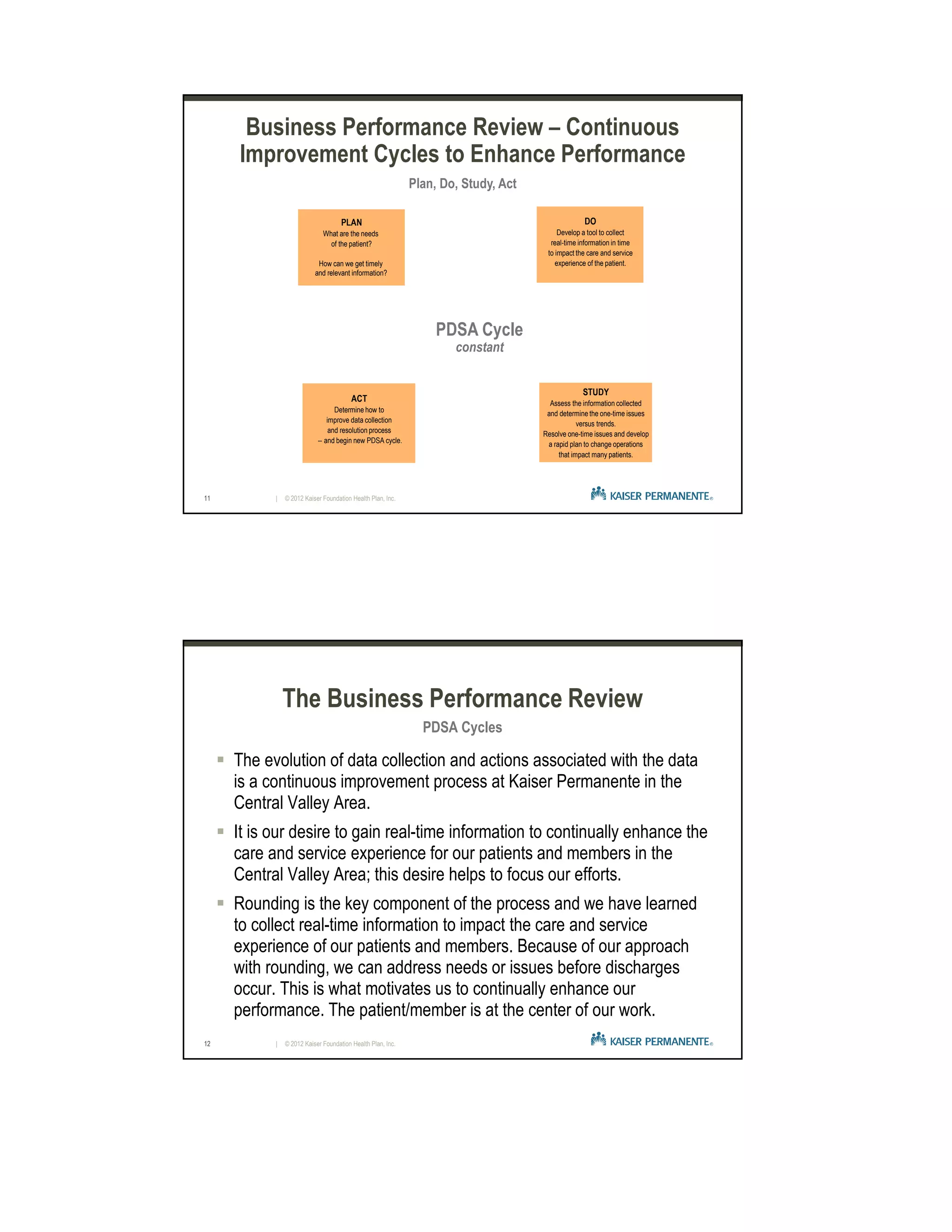 Kaiser Permanente: Culture of Performance Excellence | PPT