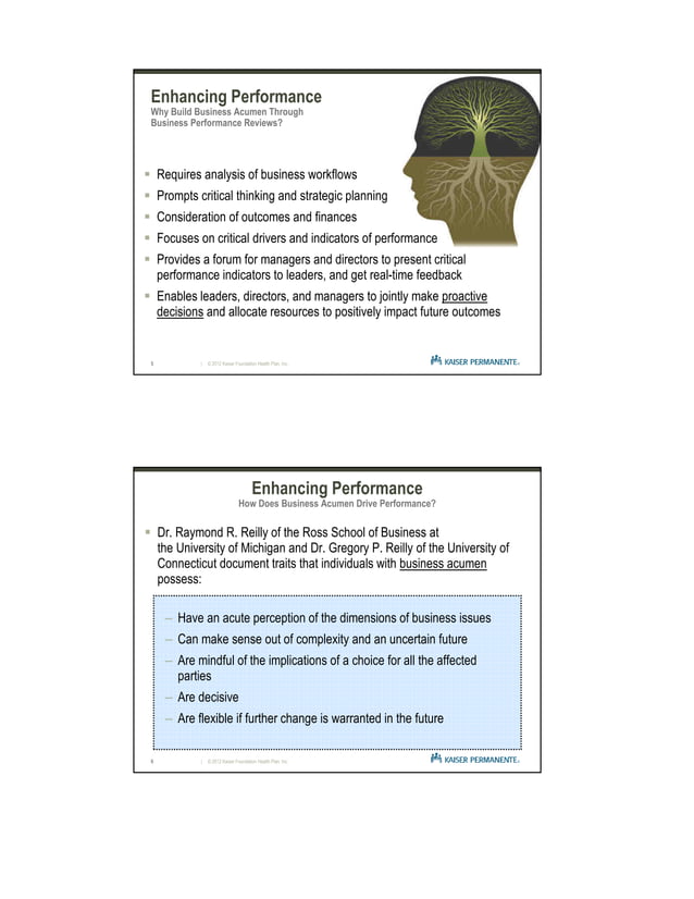 Kaiser Permanente: Culture of Performance Excellence | PPT