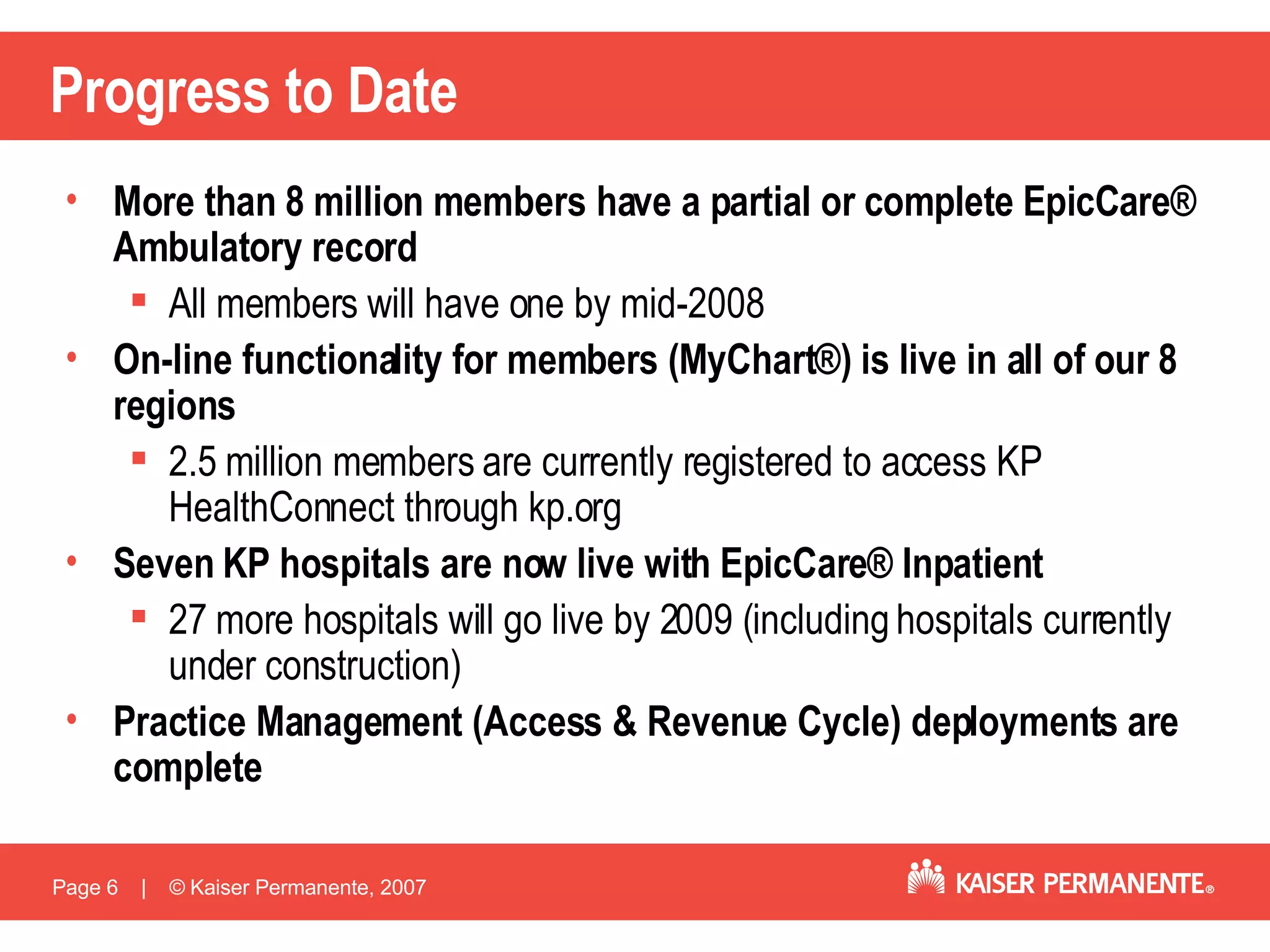 Kaiser Permanente HealthConnect - EHR and SNOMED | PPT