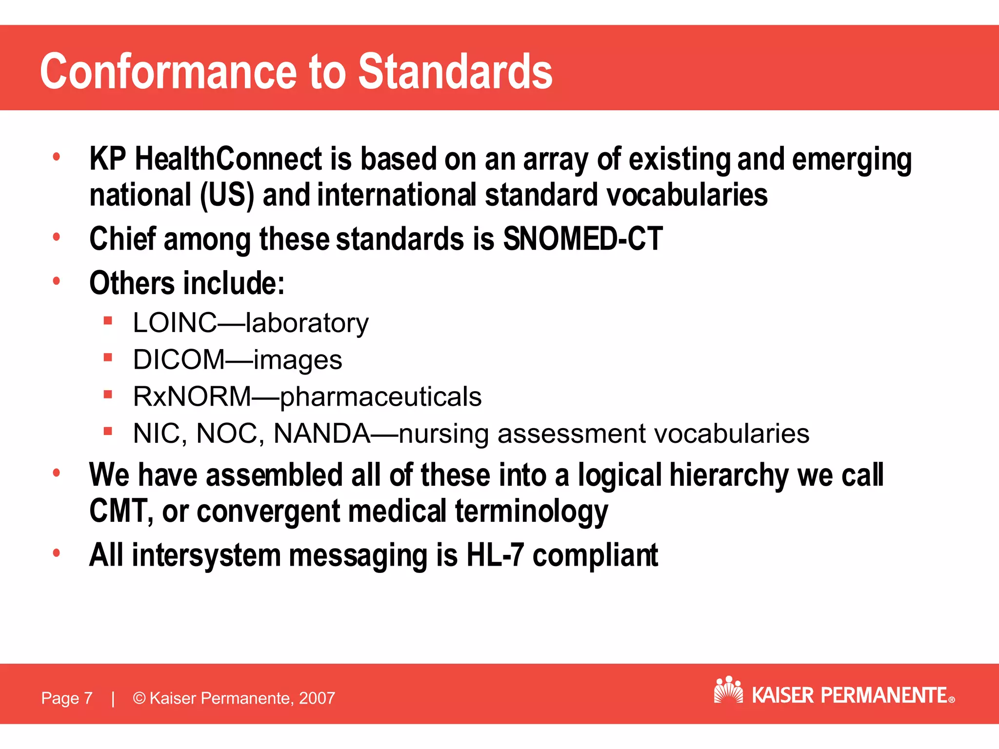 Kaiser Permanente HealthConnect - EHR and SNOMED | PPT
