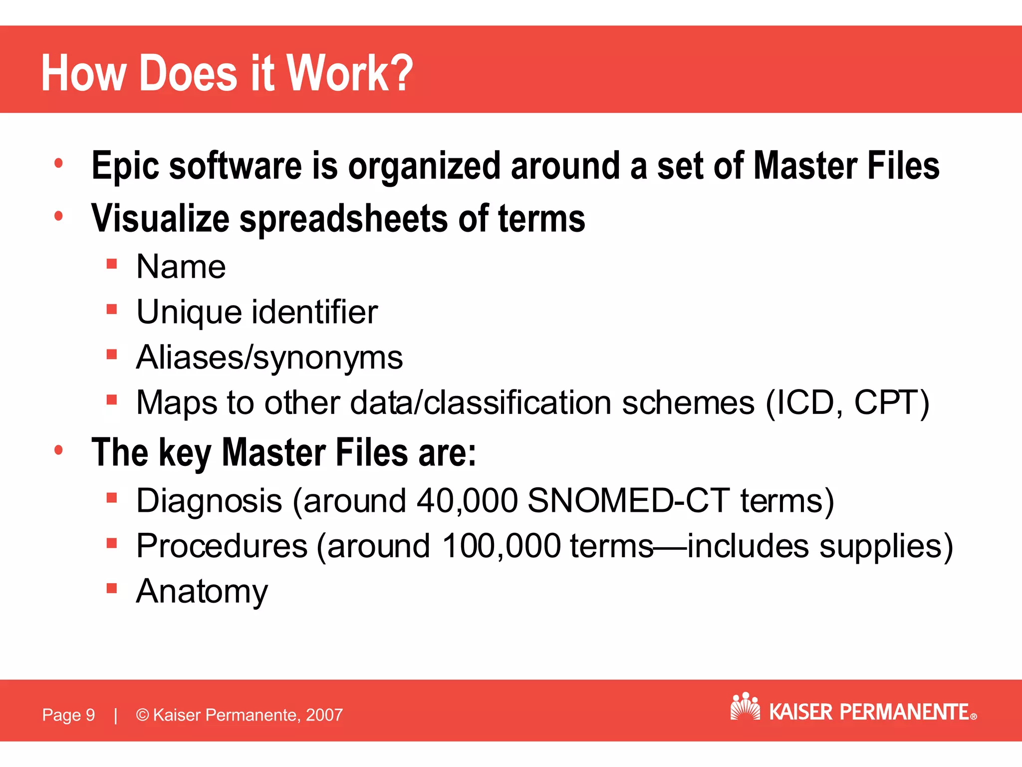 Kaiser Permanente HealthConnect - EHR and SNOMED | PPT