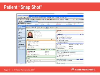 Kaiser Permanente HealthConnect - EHR and SNOMED | PPT