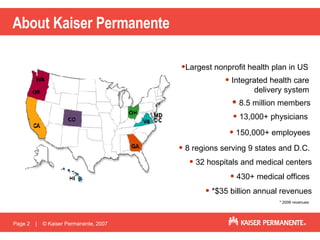 Kaiser Permanente HealthConnect - EHR and SNOMED | PPT