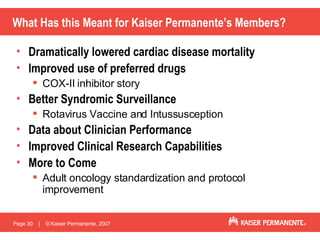 Kaiser Permanente HealthConnect - EHR and SNOMED | PPT