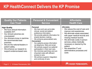 Kaiser Permanente HealthConnect - EHR and SNOMED | PPT