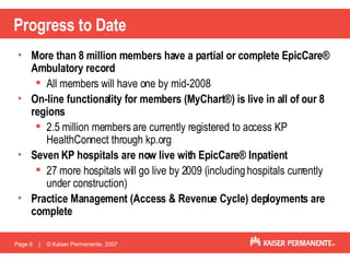 Kaiser Permanente HealthConnect - EHR and SNOMED | PPT