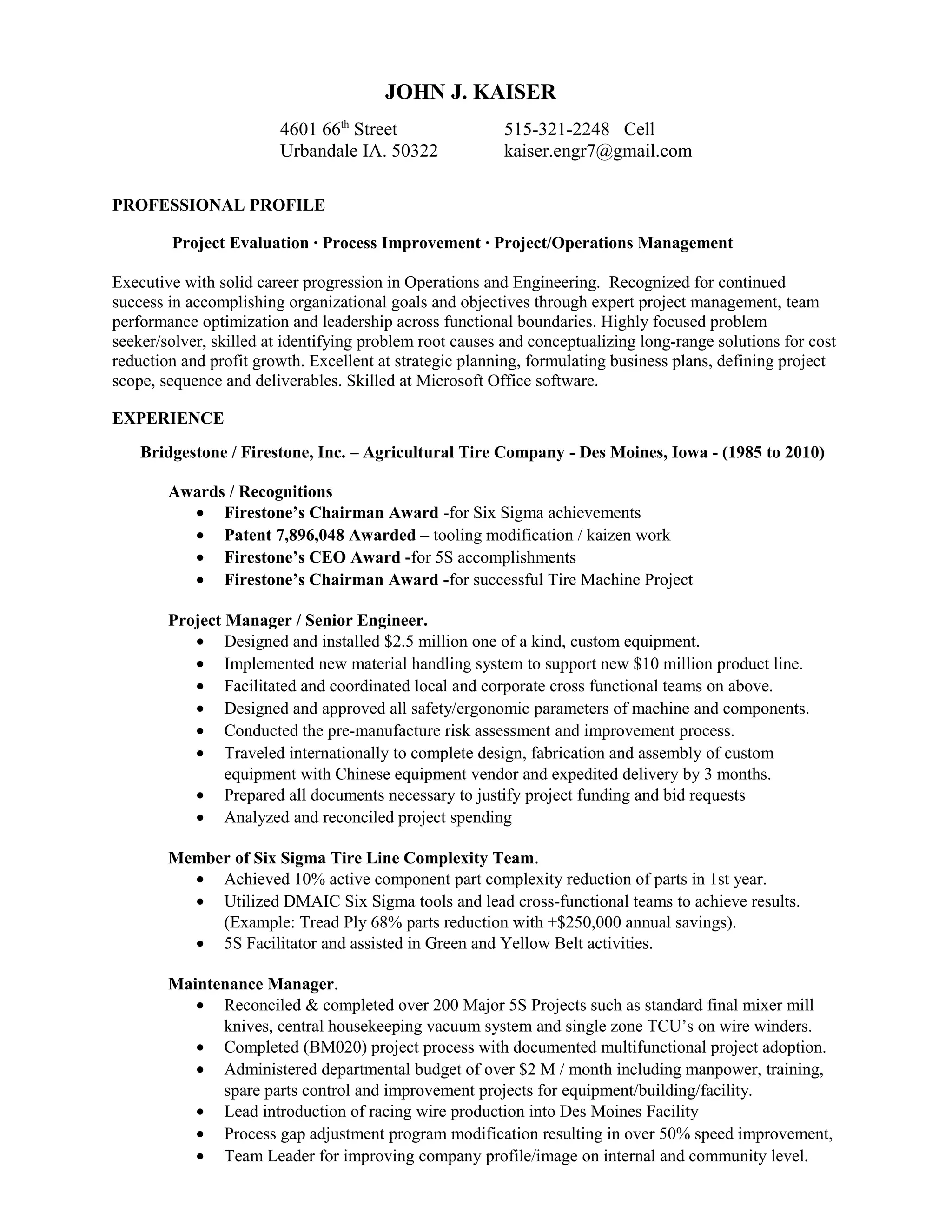 Kaiser 2013 resume[7] | PDF