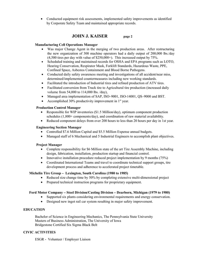 Kaiser 2013 resume[7] | PDF