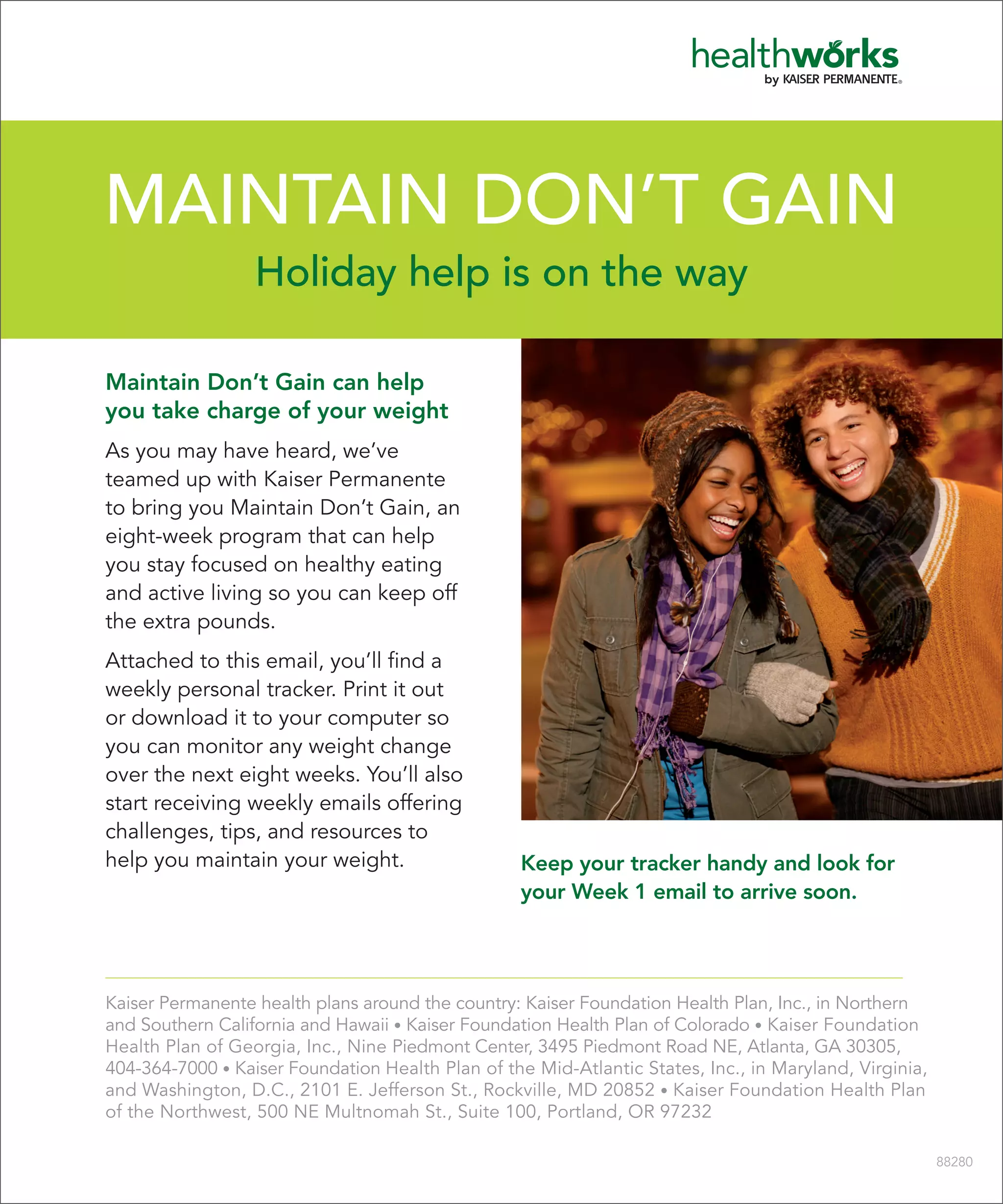 Maintain Don't Gain Promotional Materials | PDF