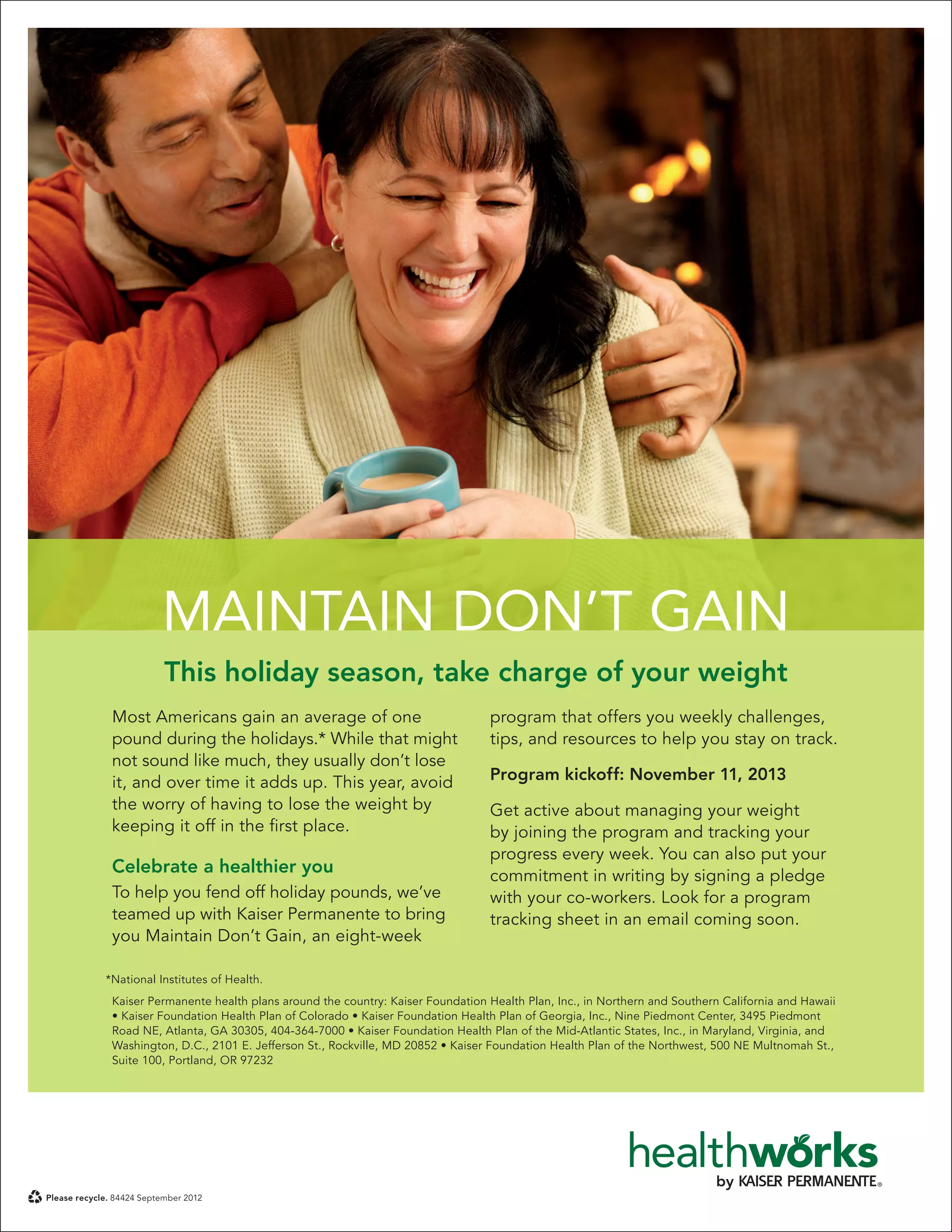 Maintain Don't Gain Promotional Materials | PDF