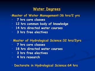 Ronald G. Kaiser, Water Degree Program | PDF | Postgraduate Education ...