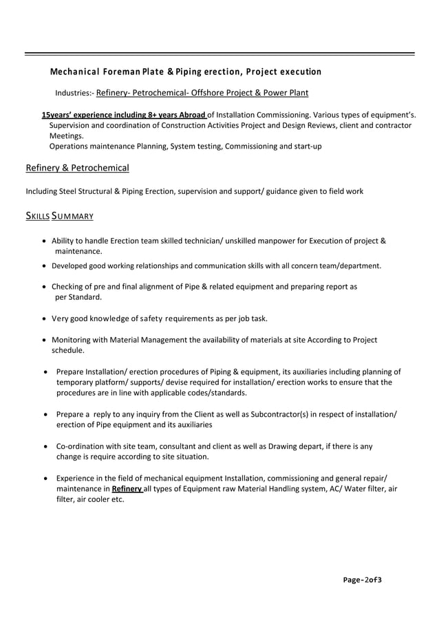 KAISH AHMD- CV- Foreman.pdfxsxuscushcsjcsuhc | PDF