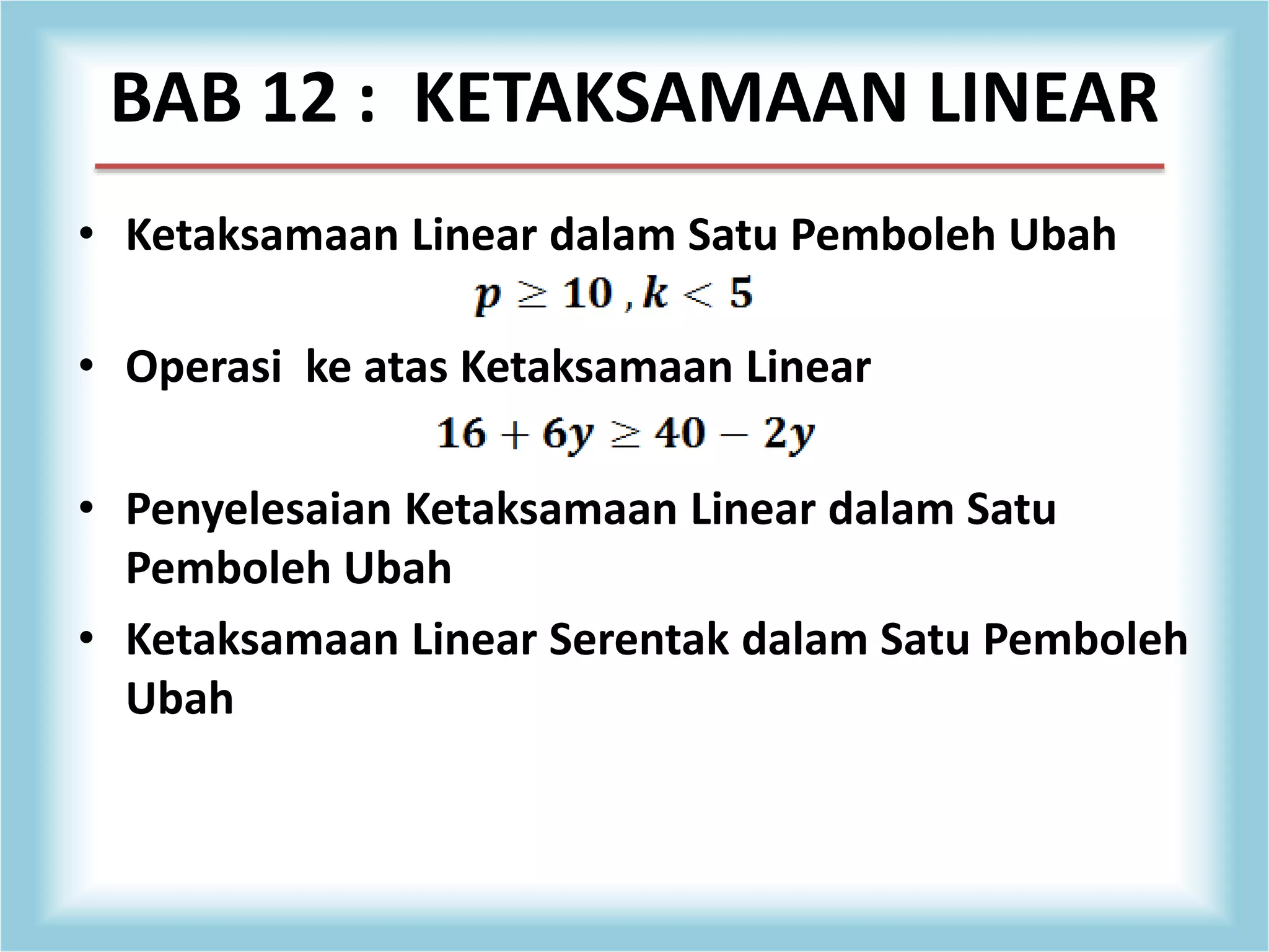 Kaitan 5 bidang dalam matematik | PPTX