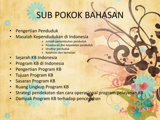 Kaitan reproduksi manusia dengan pertambahan penduduk dan program kb | PPTX