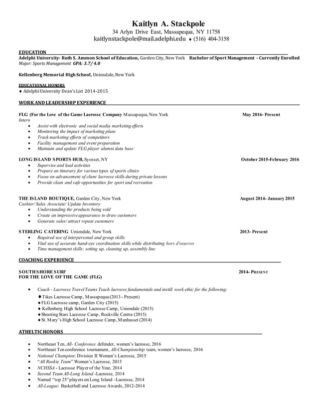 Kaitlyn a. stackpole resume 2 | DOCX
