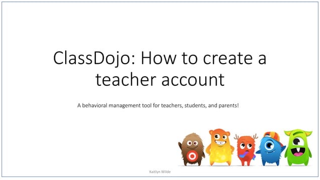 ClassDojo Log In: How To | PPT