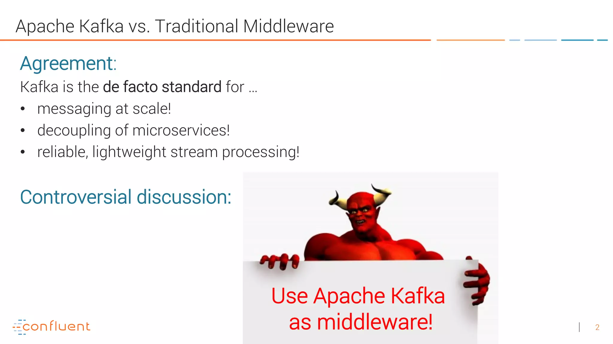 Apache Kafka vs. Integration Middleware (MQ, ETL, ESB) - Friends ...