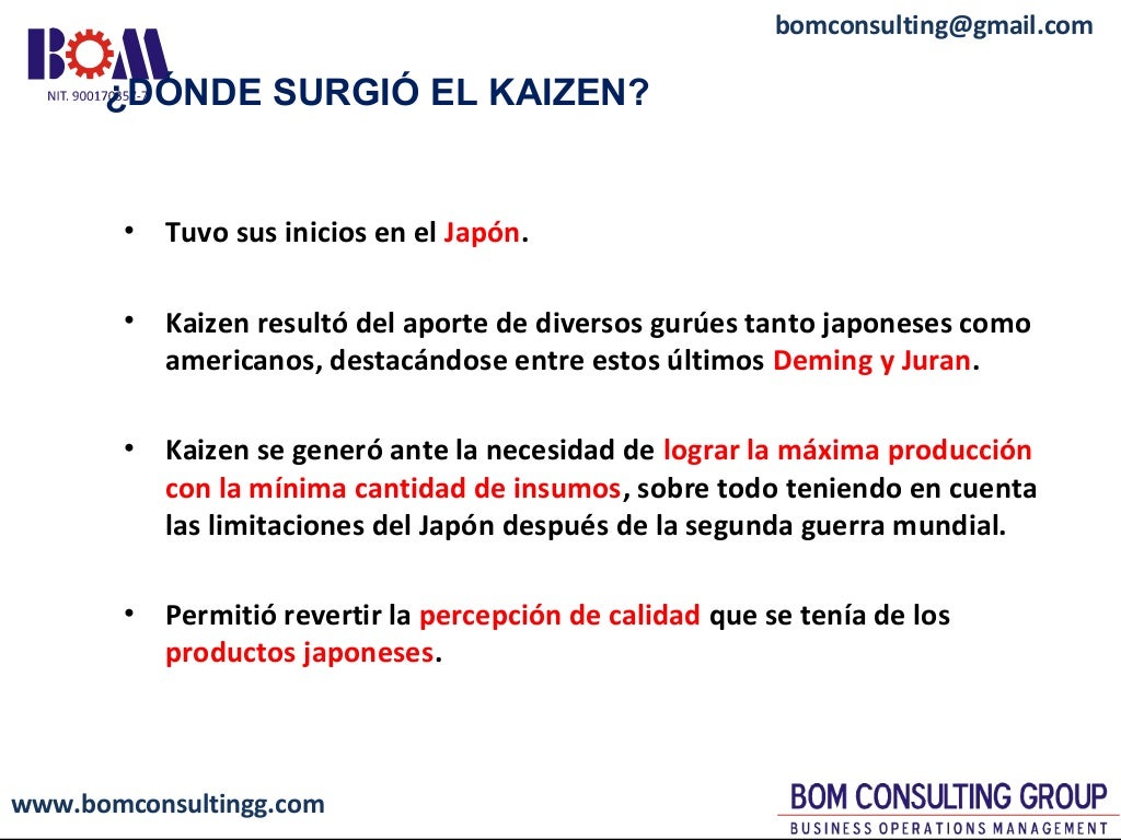 Kaizen (Mejoramiento Continuo) - Lean Manufacturing Kaizen (Mejoramiento Continuo) - Lean Manufacturing