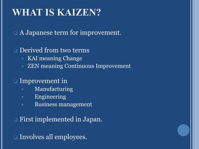 Kaizen | PPT