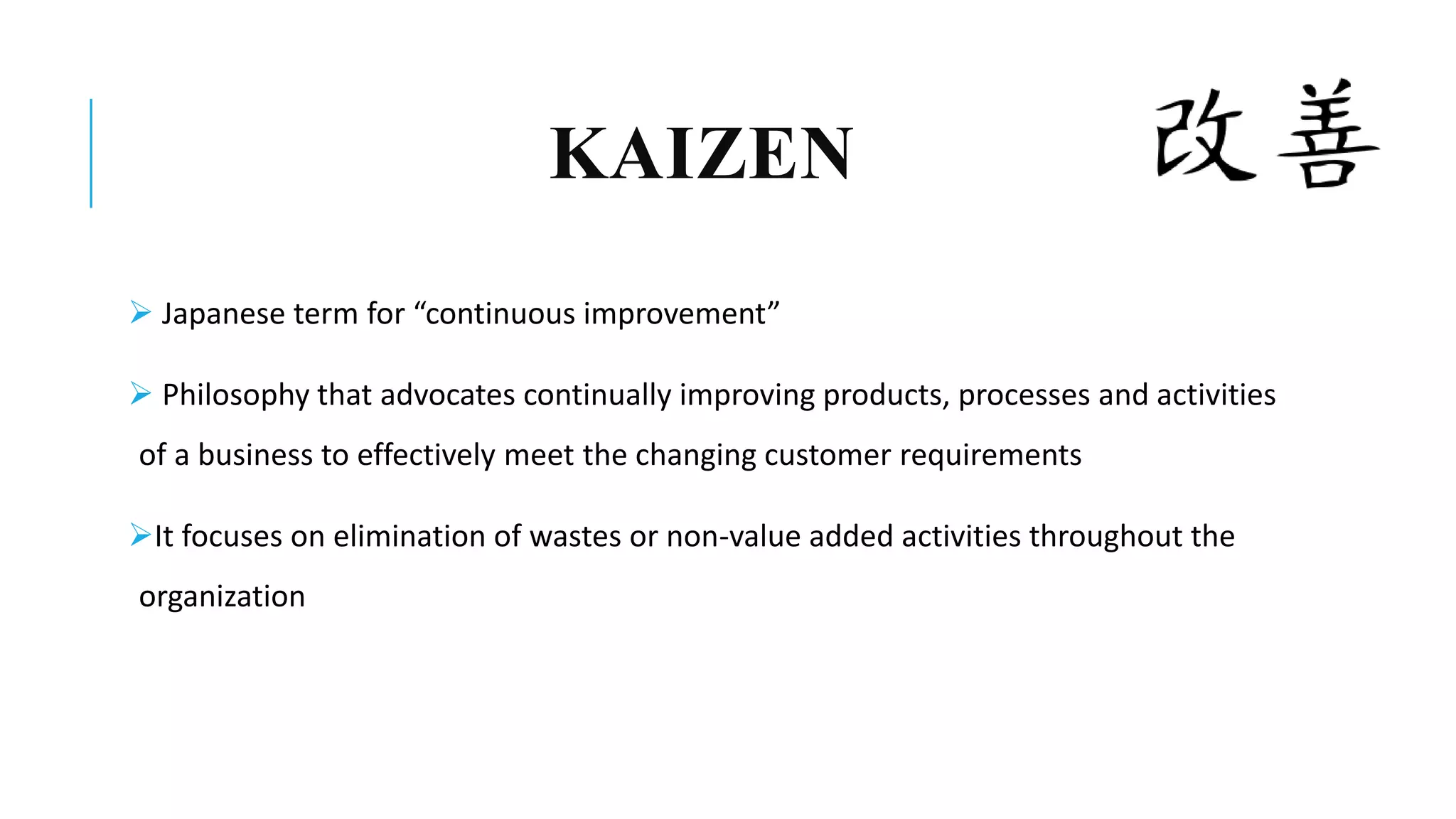 Lean tool- Kaizen | PPTX