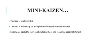 Lean tool- Kaizen | PPTX