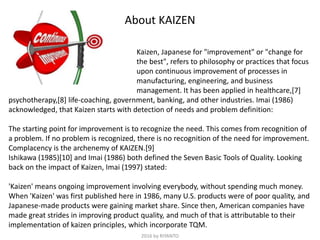 Kaizen (Continual Improvement) | PPTX