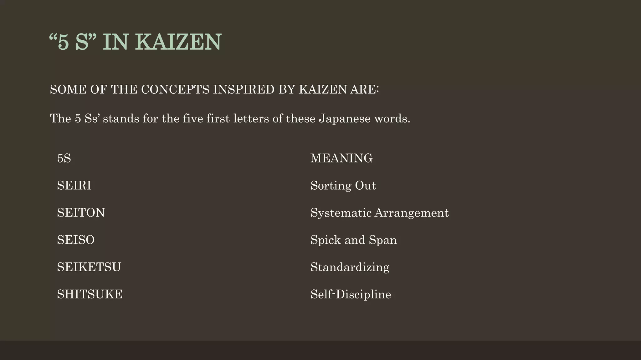 Kaizen | PPTX