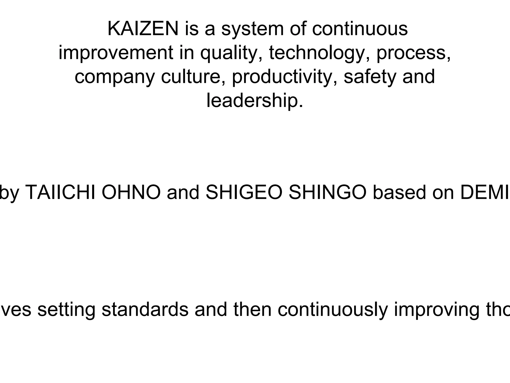 Kaizen (Concepts, Benefits, Supports) | PPTX