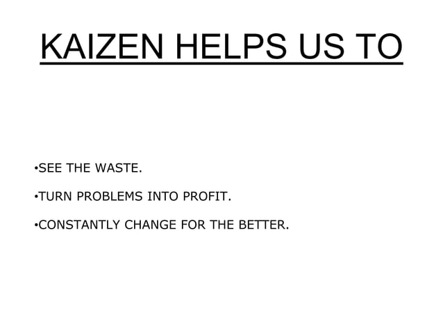 Lean Management - Kaizen Implementation | PPTX