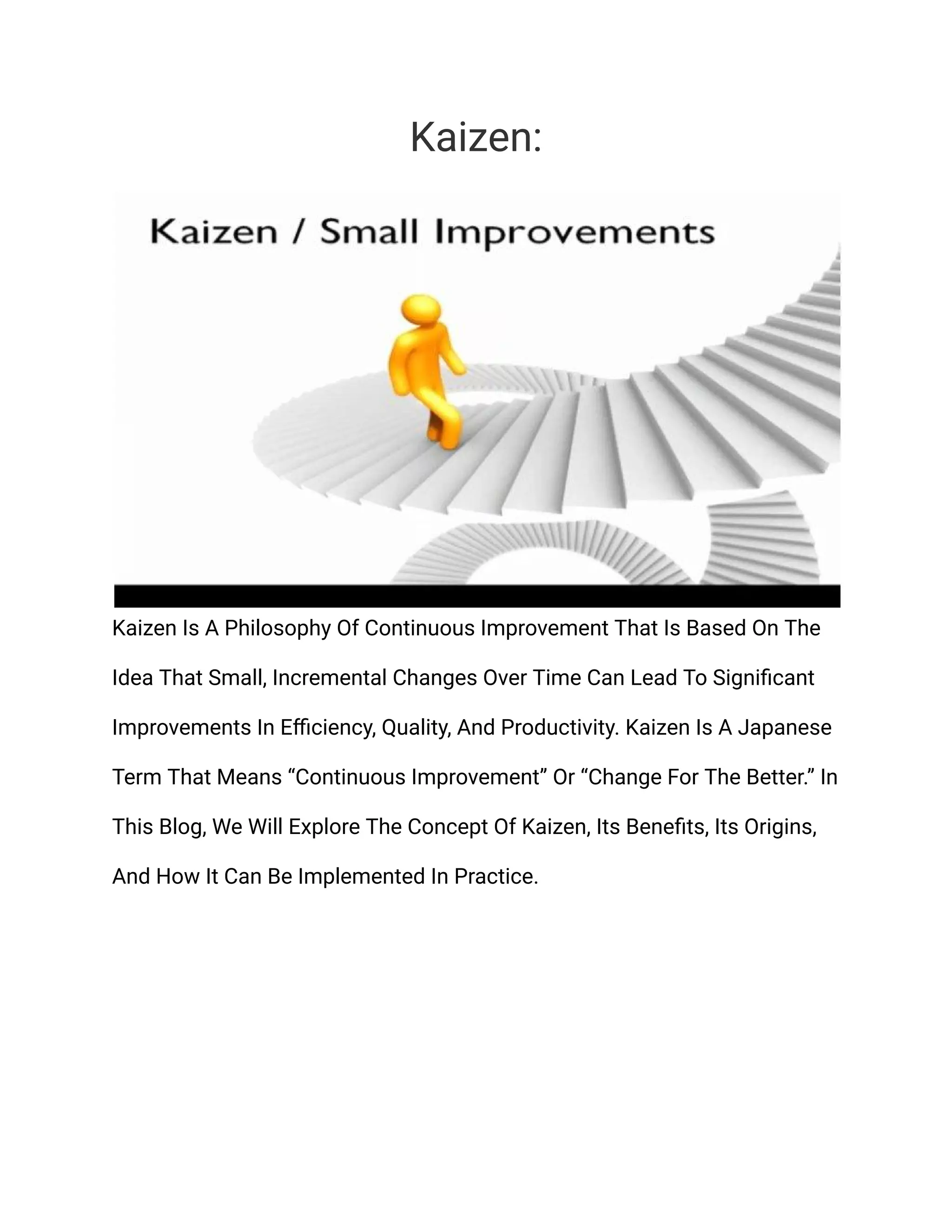Kaizen.pdf | Business Administration | Business
