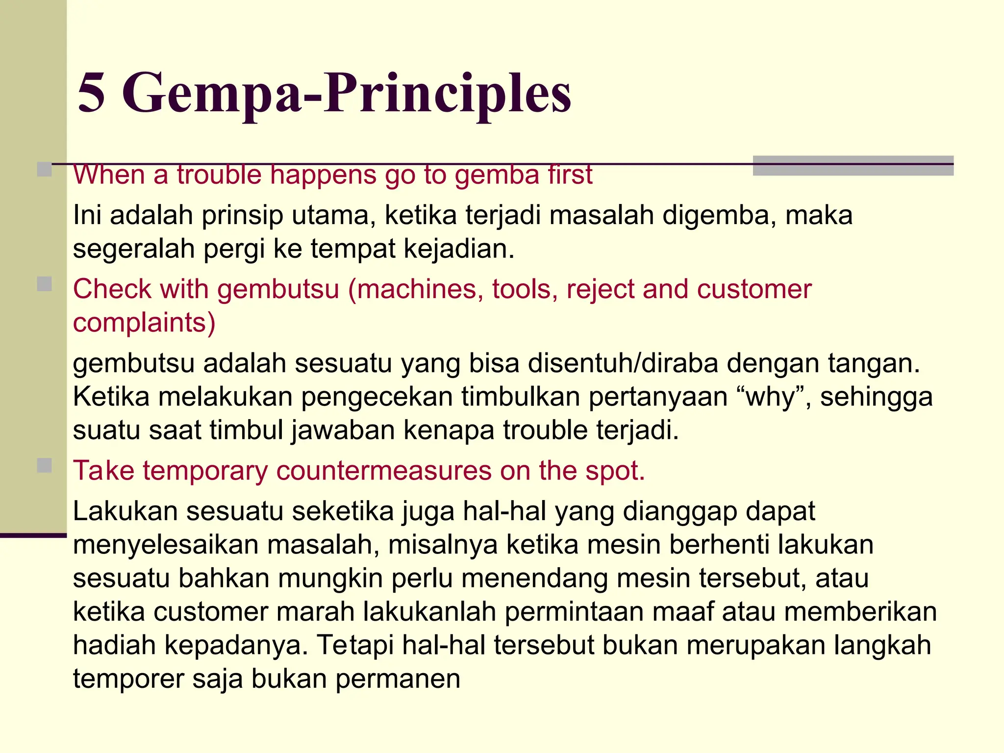 Kaizen proses kaizen dalam rangka melakukan efisiensi kerja dilapangan ...