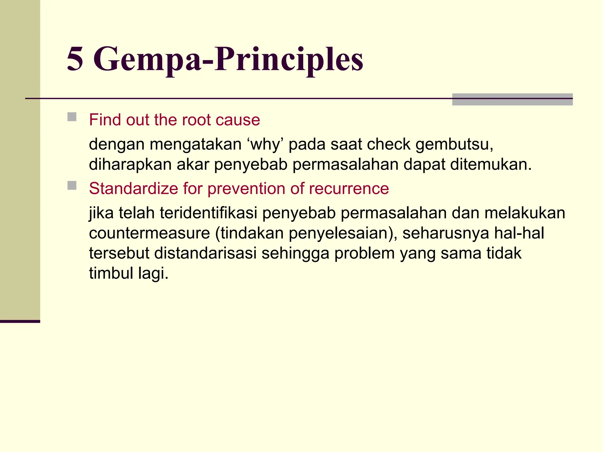 Kaizen proses kaizen dalam rangka melakukan efisiensi kerja dilapangan ...