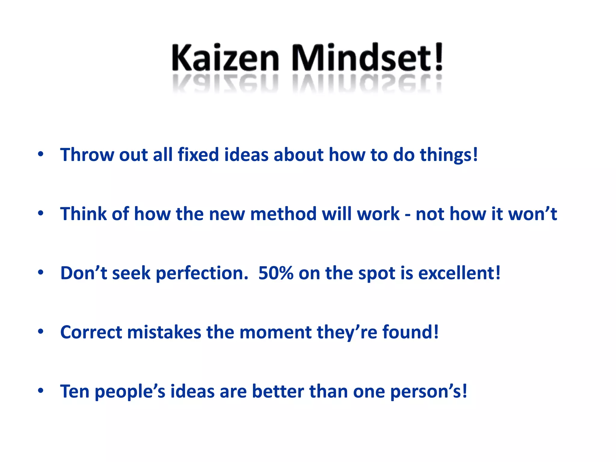 Kaizen 101 Continuous improvement | PPTX | Business | Business and Finance