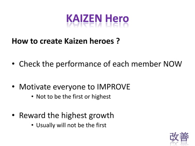Kaizen 101 Continuous improvement | PPTX | Business | Business and Finance