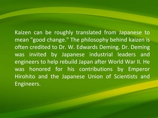 Kaizen1 | PPT | Human Resources | Business