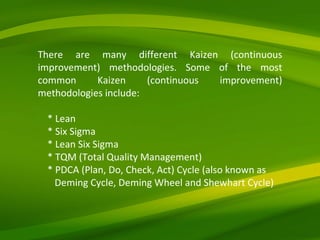 Kaizen1 | PPT | Human Resources | Business