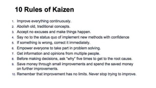 Kaizen 2 how does kaizen works | PPTX