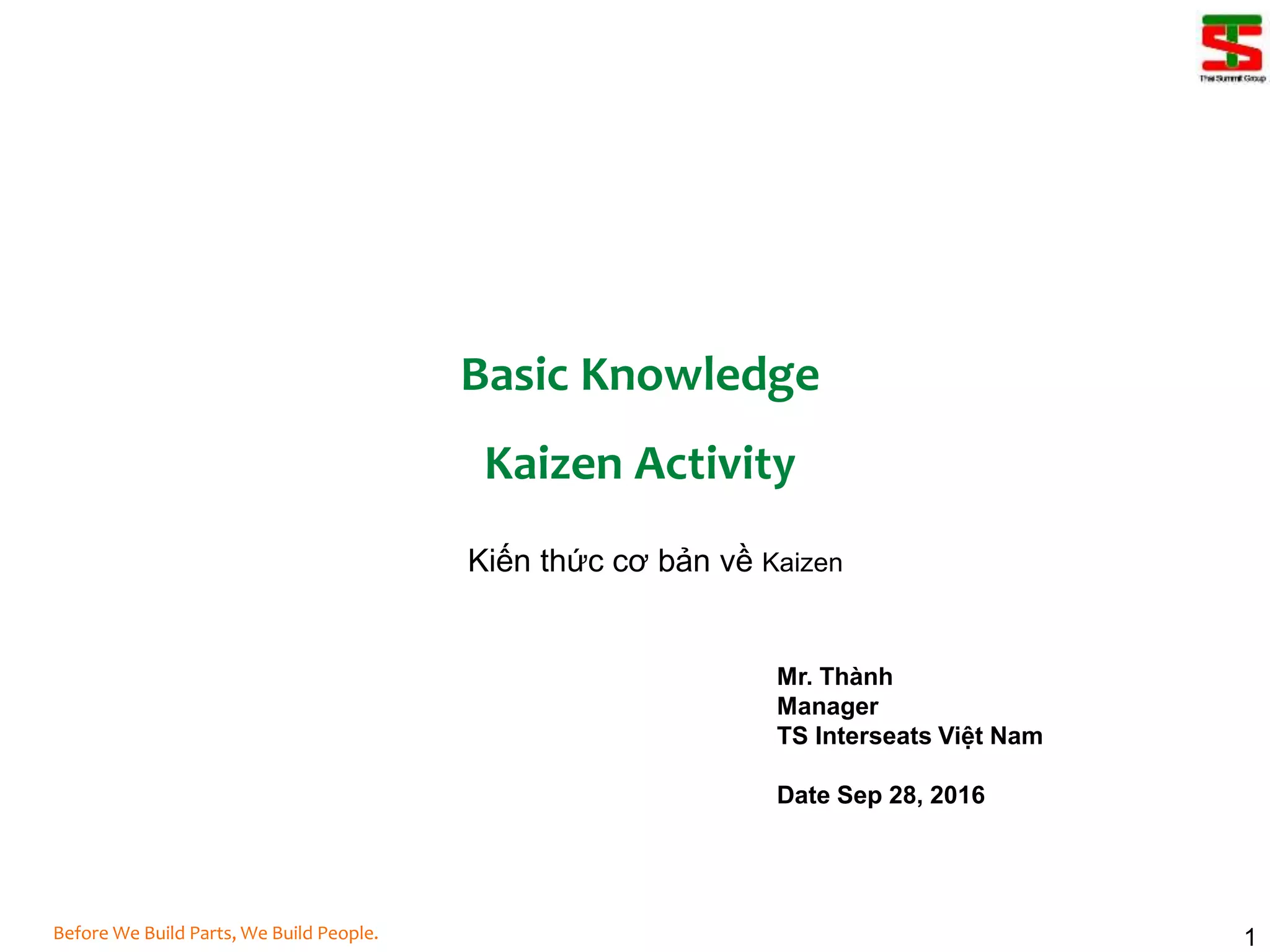 Kaizen activity | PPTX