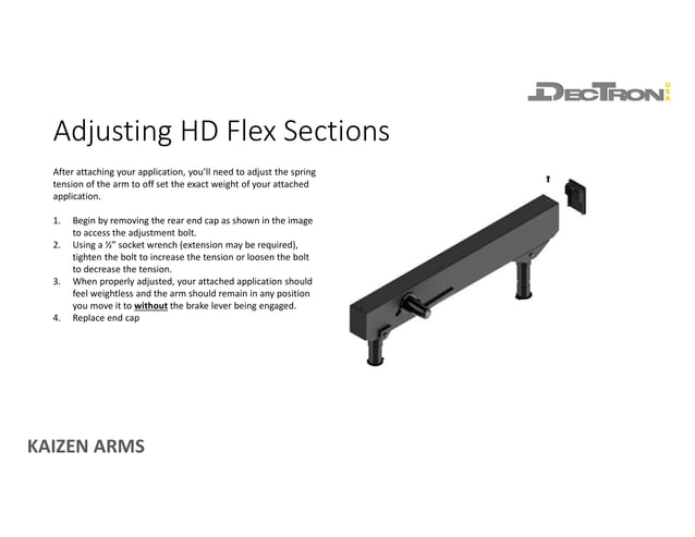 Introduction to Dectron Modular Ergonomic Kaizen Arms | PPT