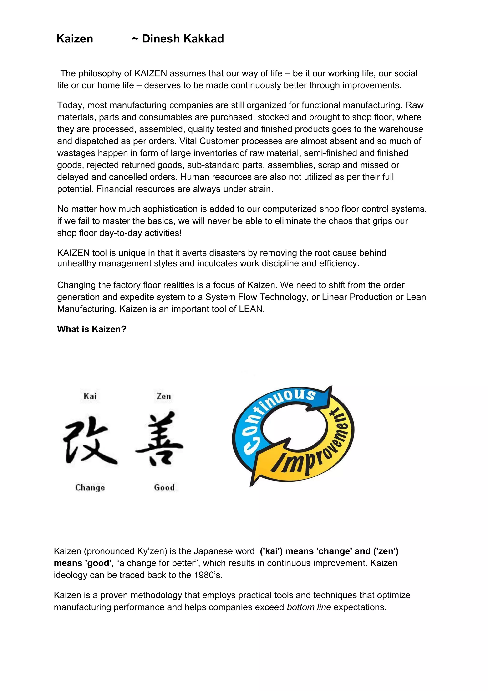Kaizen basics | PDF