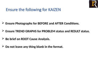 KAIZEN at Workplace to create a learning organisation | PPTX