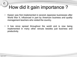 KAIZEN Basics for yourself. Pl get benefitted | PDF