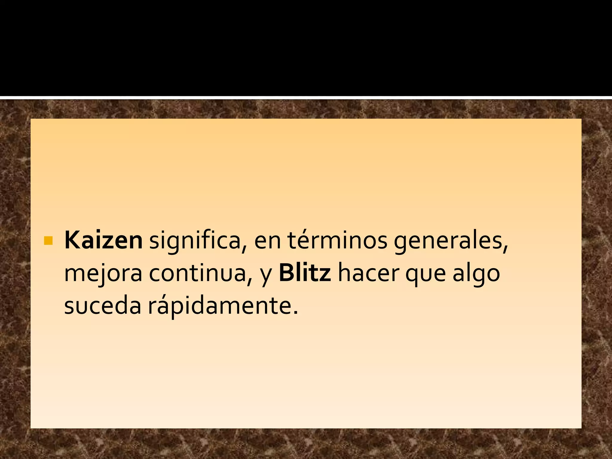Kaizen blitz | PPTX