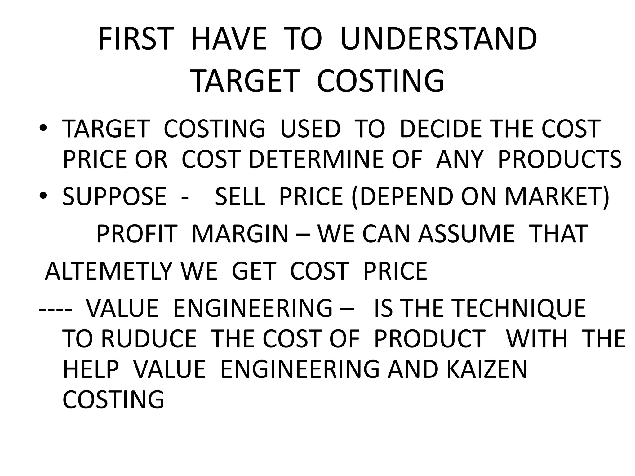 KAIZEN COSTING NTES | PDF