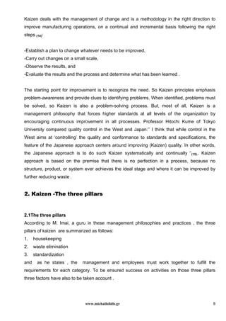Kaizen definition and principles | PDF