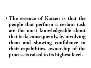 Kaizen Philosophy | PPTX