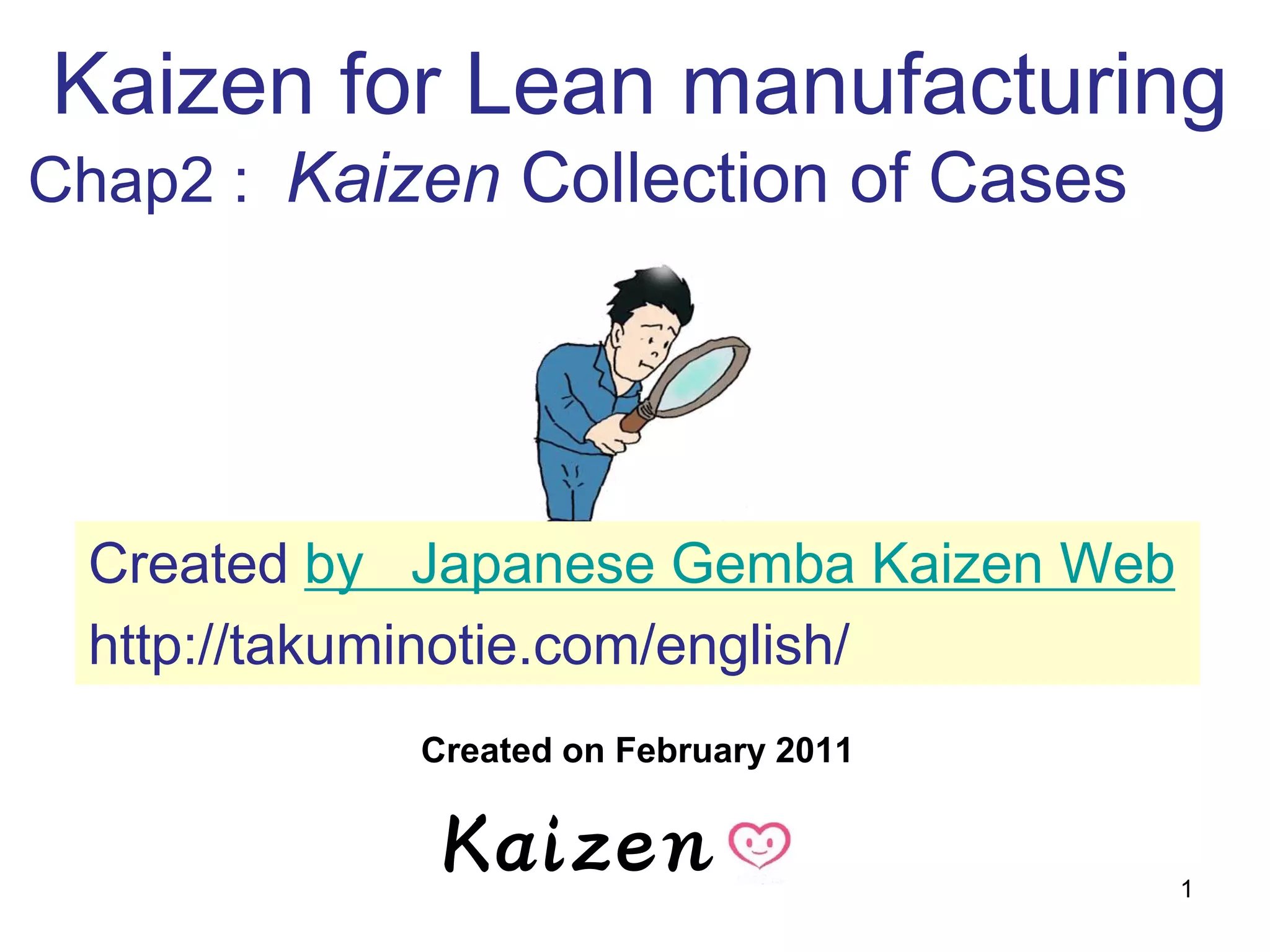 Gemba Kaizen for lean manufacturing chap2 | kaizen collection of cases ...