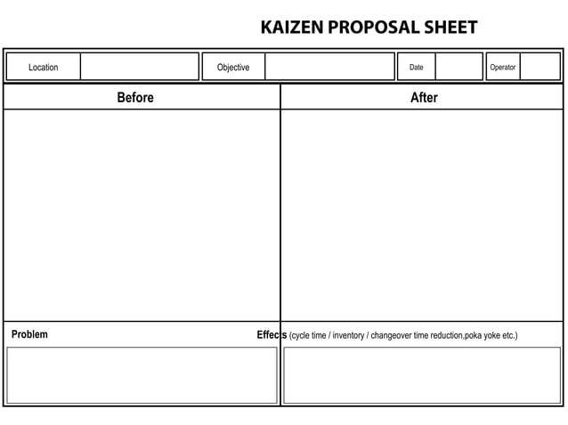 Kaizen forms xls | PPT